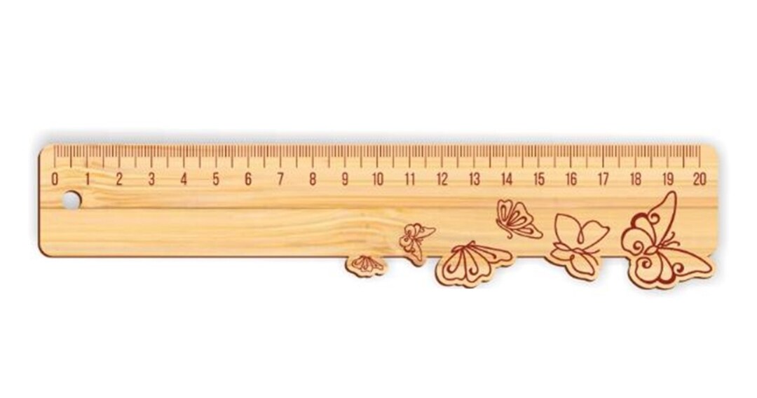 Laser Cut Digital File .svg .dxf Files 20 Cm Wooden Ruler - Etsy Hong Kong