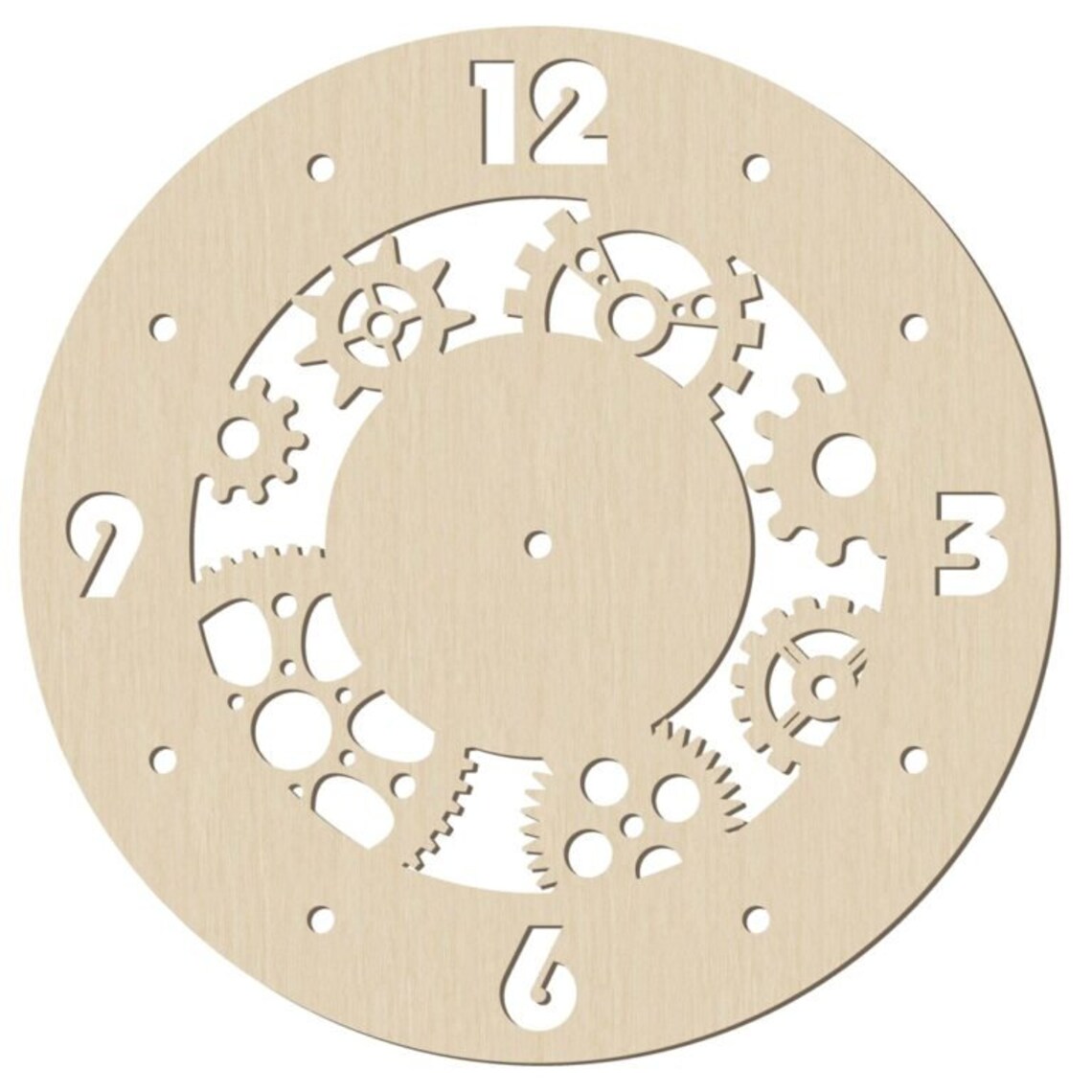Gears Wall Clock Laser Cut File, SVG Ai Dxf File Downloads, Clock ...