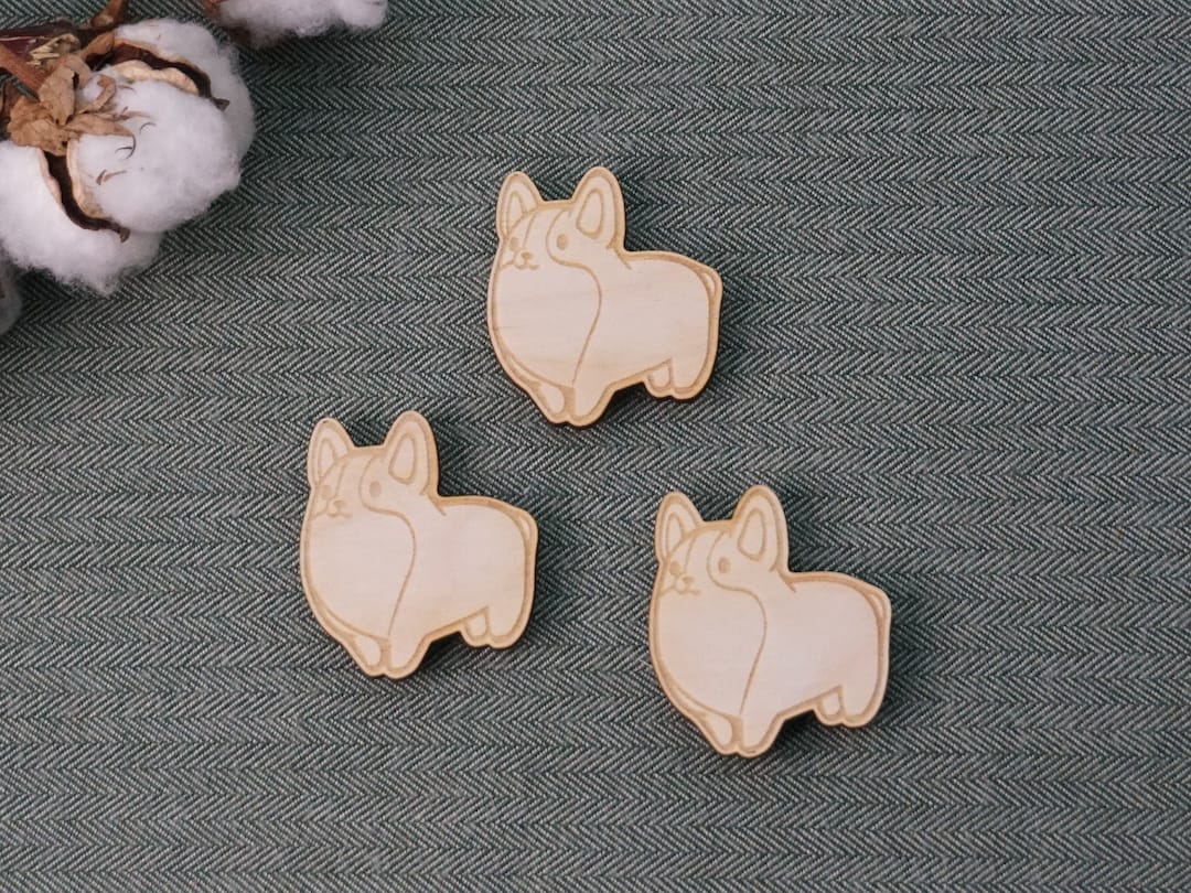 CORGI PACK Wooden Refrigerator Magnets 3-pack - Etsy