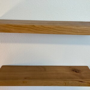 PAIR Live Edge Floating Shelves, Bing, 18x5x1, Cherry Floating Shelf ...
