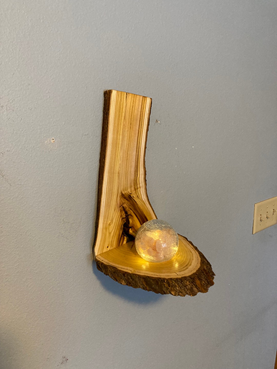 15x9x9 Live Edge Floating Shelf BOLT White Walnut Floating Shelf Live ...