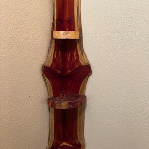 Red Cedar Floating Corner Shelves, Ruby 30x8x5 and Garnet 23x10x4 Floating Corner Shelf ...