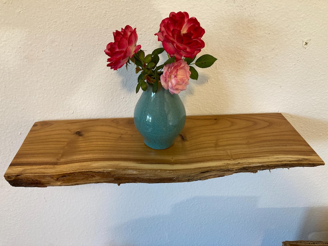 WHITE OAK Live Edge Floating Shelves, 16 to 24 In. Long. From Reclaimed ...