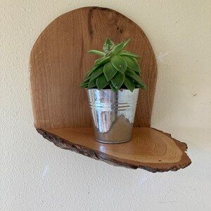 Live Edge Floating Shelf, 14x12x9, Swamp White Oak Floating Shelf, Made ...