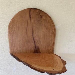 Live Edge Floating Shelf, 14x12x9, Swamp White Oak Floating Shelf, Made ...