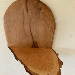 Live Edge Floating Shelf, 14x12x9, Swamp White Oak Floating Shelf, Made ...