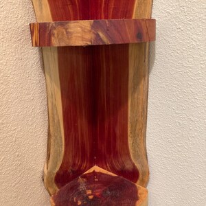 Red Cedar Floating Corner Shelves, Ruby 30x8x5 and Garnet 23x10x4 Floating Corner Shelf ...