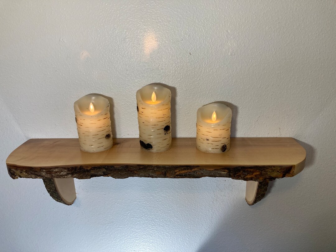 Live Edge Floating Shelf, 28x7x1, HAZEL, Spalted Maple Made From ...