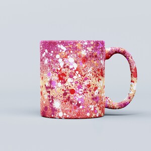 Sunset Paint Splatter Digital Paper: Shimmering Colorful Splatter ...