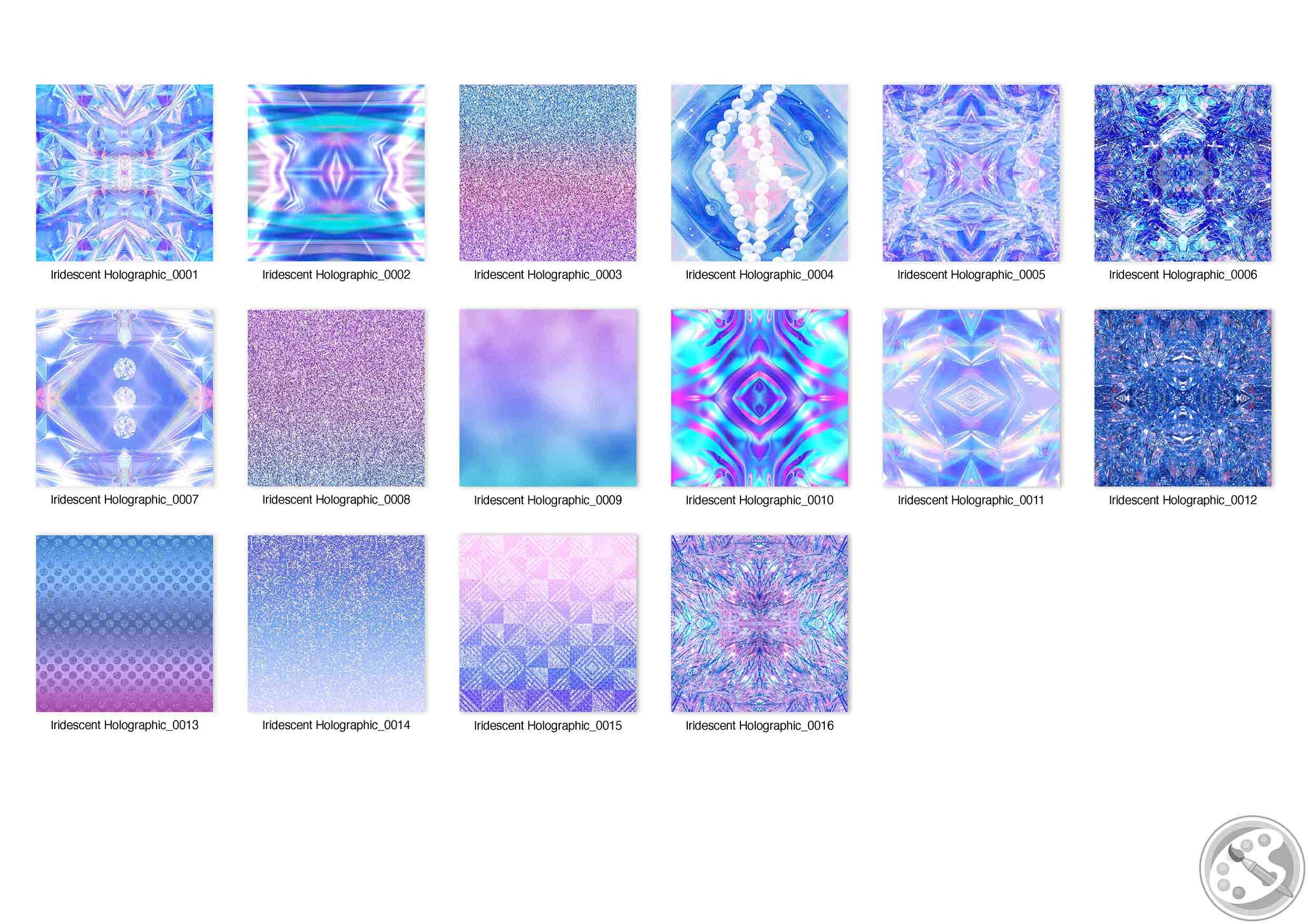 Iridescent Holographic Digital Paper: Mermaid Iridescent Paper - Etsy