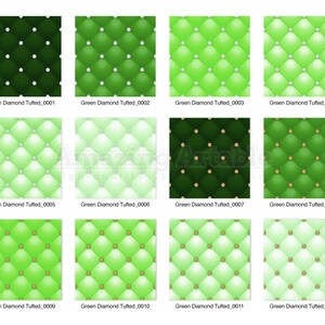 Green Diamond Tufted Digital Paper: Silver and Gold Diamond Background ...