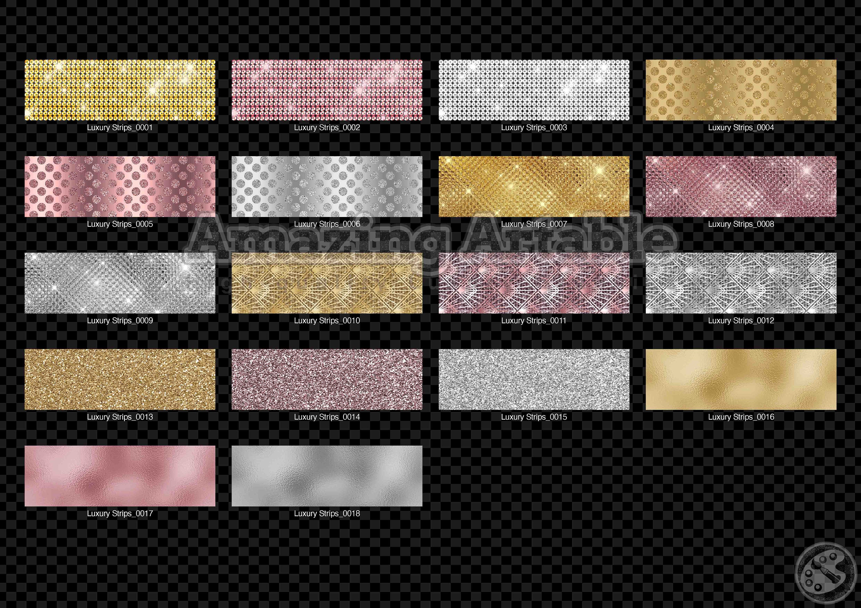 Luxury Strips Clipart: Sparkling Gold Strip Overlays Luxury Gold ...