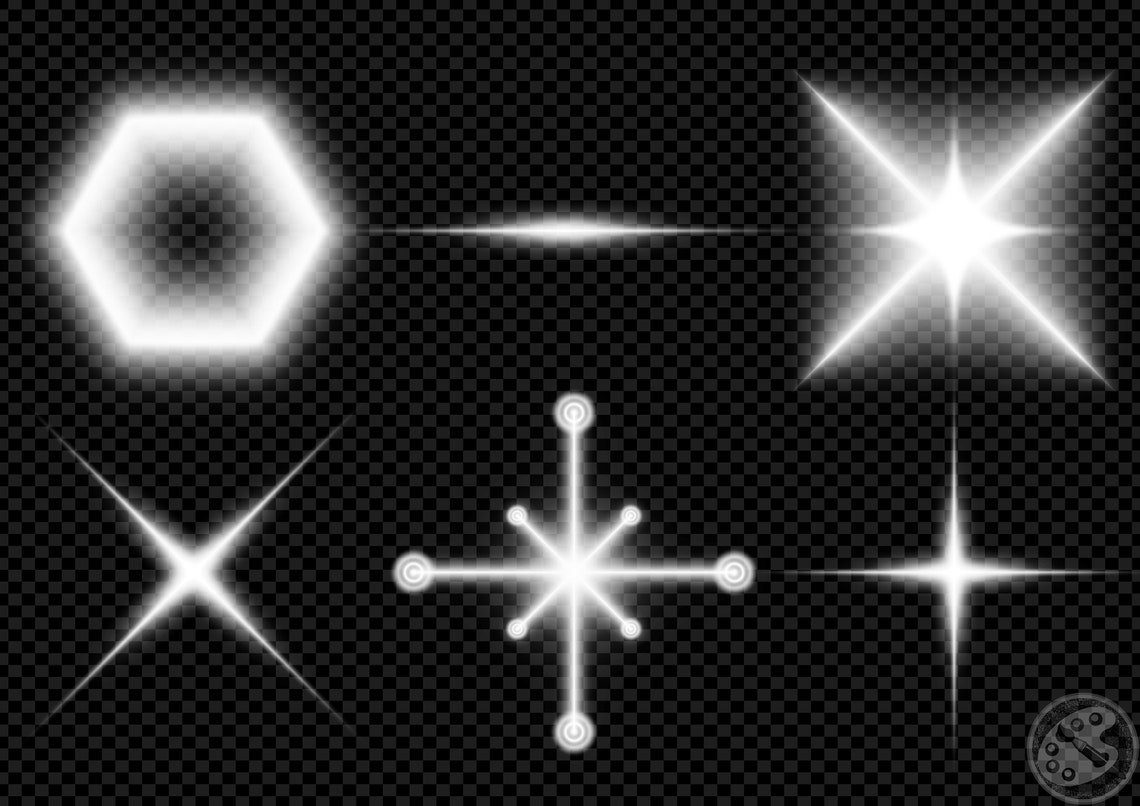 Star Light Flare Clipart: Flare Lights Sparkle Overlays Lens Flare Star ...