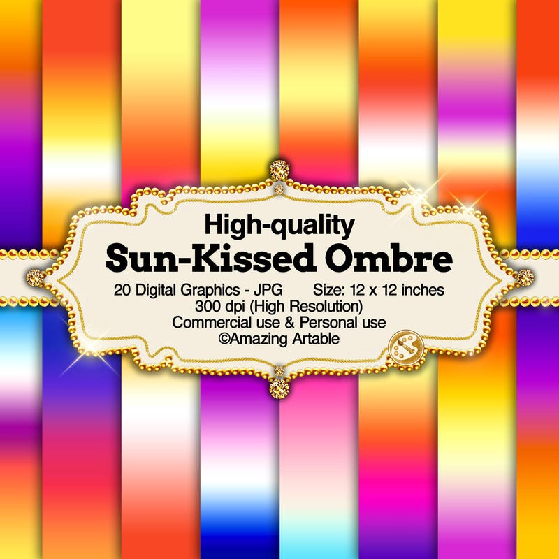 Yellow Gradient Print - Etsy