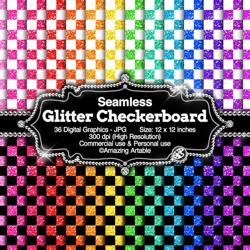 Silver and Gray Checkerboard - Etsy