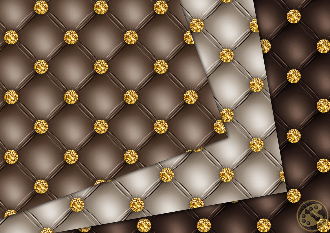 Gold Diamond Tufted Digital Paper: Luxury Seamless Diamond - Etsy