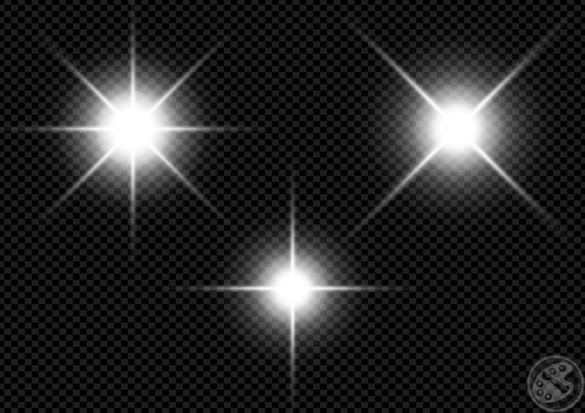 Star Light Flare Clipart: Flare Lights Sparkle Overlays Lens Flare Star ...