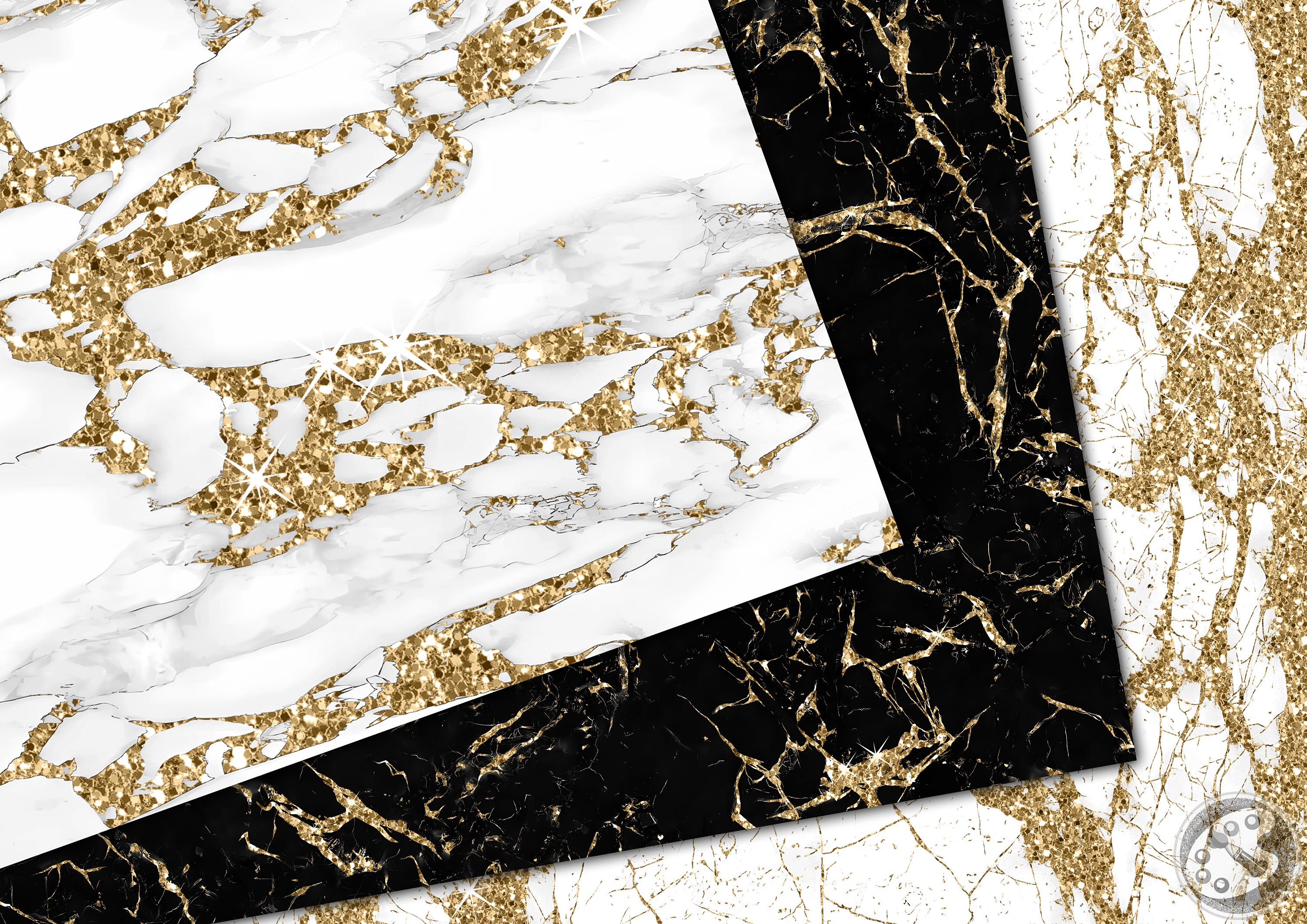 Luxury Gold Marble Seamless Digital Paper: Shimmering Gold - Etsy
