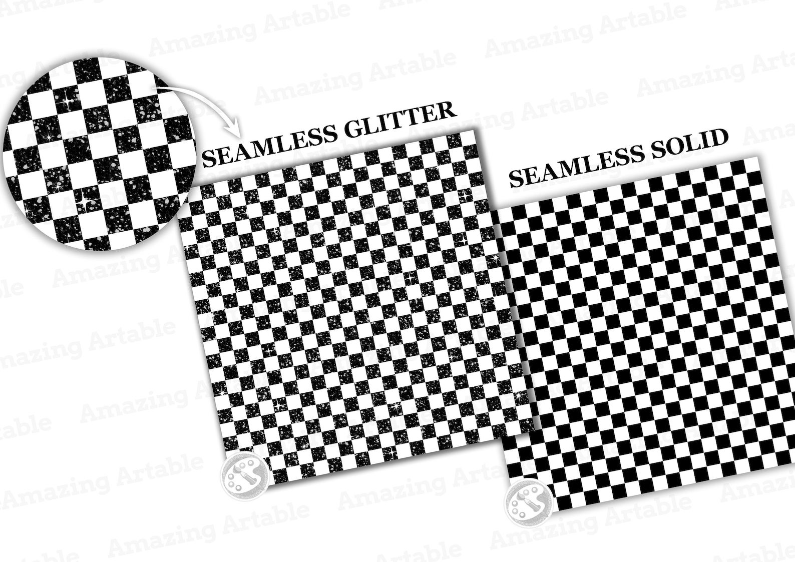 Checkered Pattern Seamless Digital Paper: Rainbow Checkerboard Digital ...