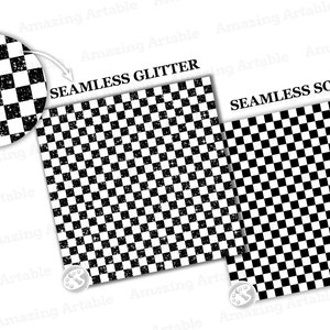 Checkered Pattern Seamless Digital Paper: Rainbow Checkerboard Digital ...