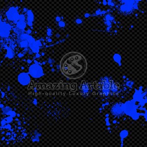 Blue & Black Splatter Clipart: Blue and Black Ink Splatter Clipart ...