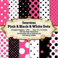 Wallpaper Background - Digital Paper | Seamless | Black, White, Ink ...