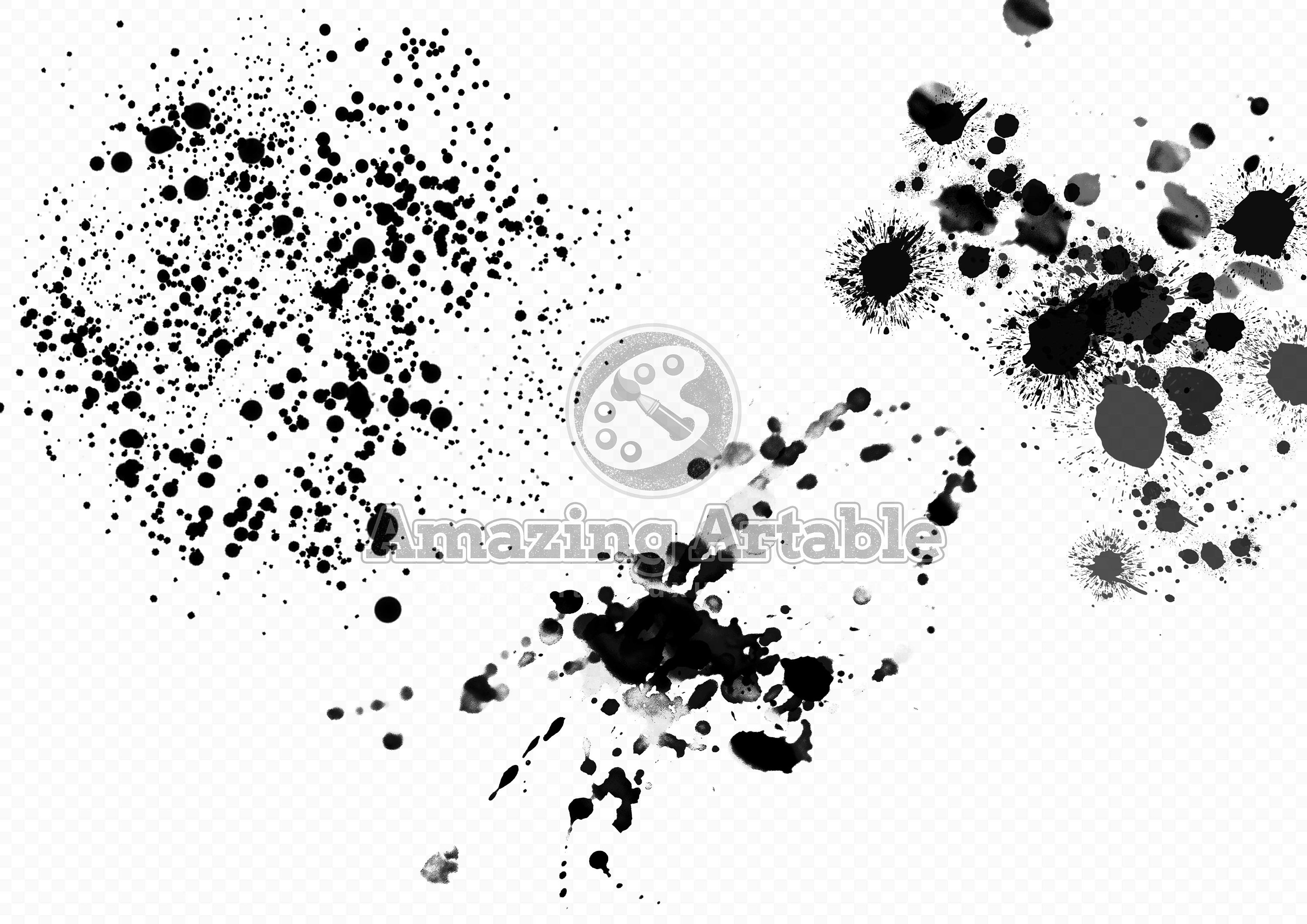 Red & Black Splatter Clipart: Red and Black Ink Splatter Clipart Black ...