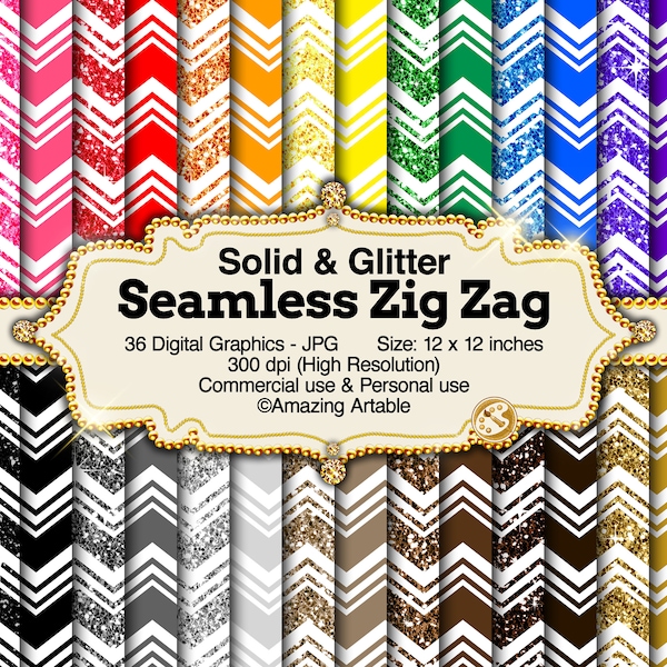 Glitter Chevron - Etsy