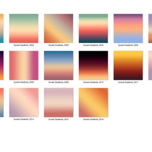 Sunset Gradients Digital Paper: Amazing Sky Gradient Sunset Ombre ...