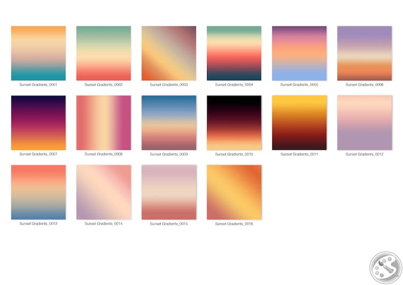 Sunset Gradients Digital Paper: Amazing Sky Gradient Sunset - Etsy