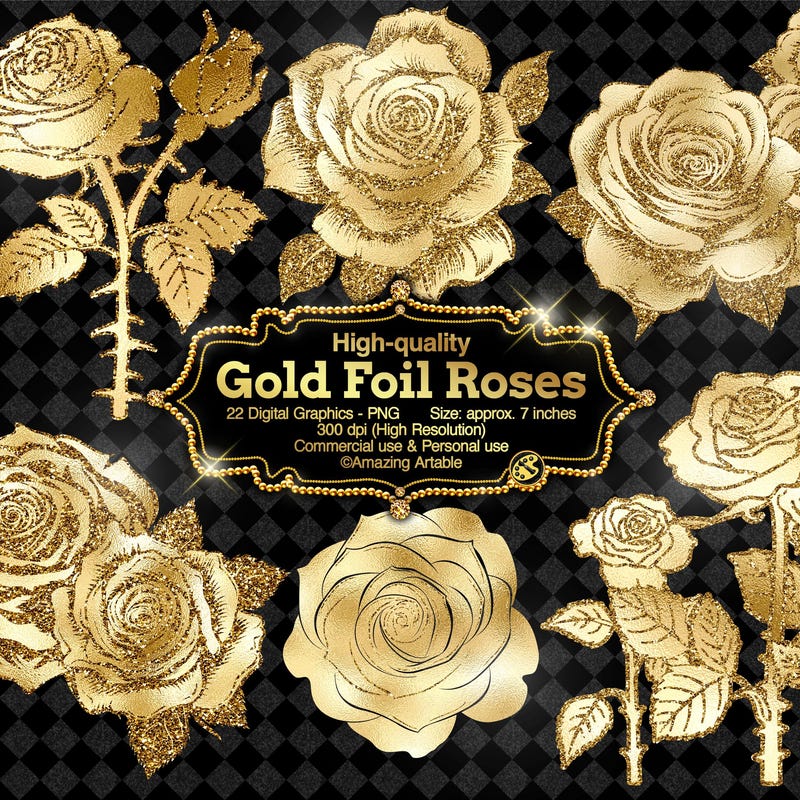 Glitter Roses Bouquet - Etsy