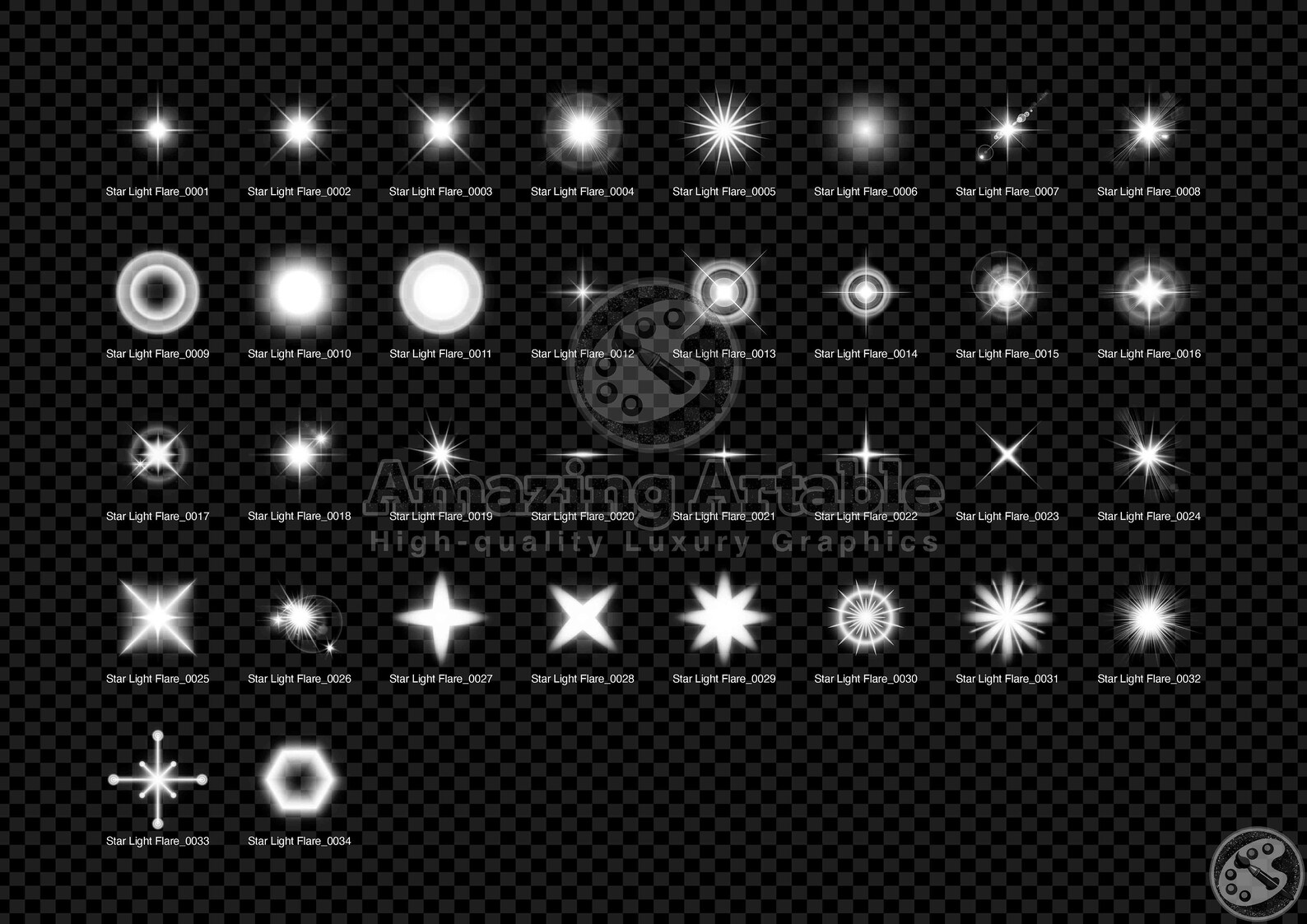 Star Light Flare Clipart: Flare Lights Sparkle Overlays Lens Flare Star ...