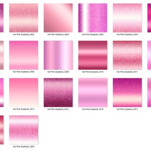 Luxury Hot Pink Gradient & Glitter Digital Paper: High-quality Pink ...