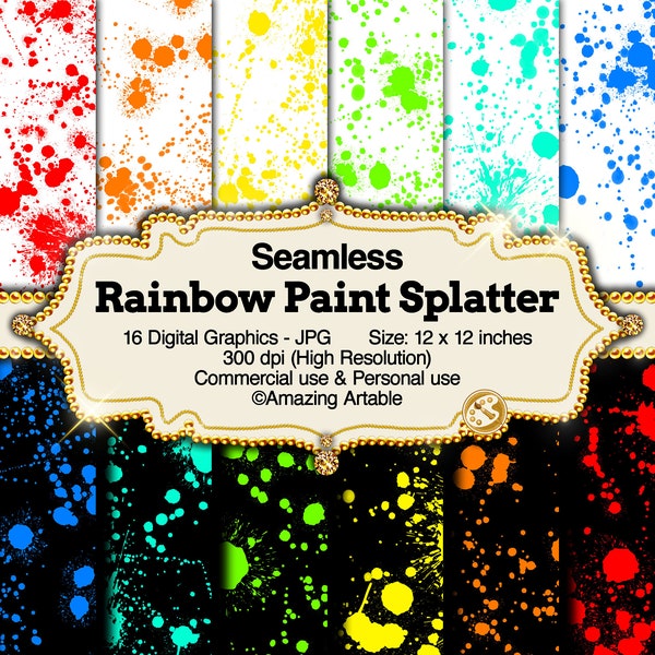Neon Paint Splatter - Etsy