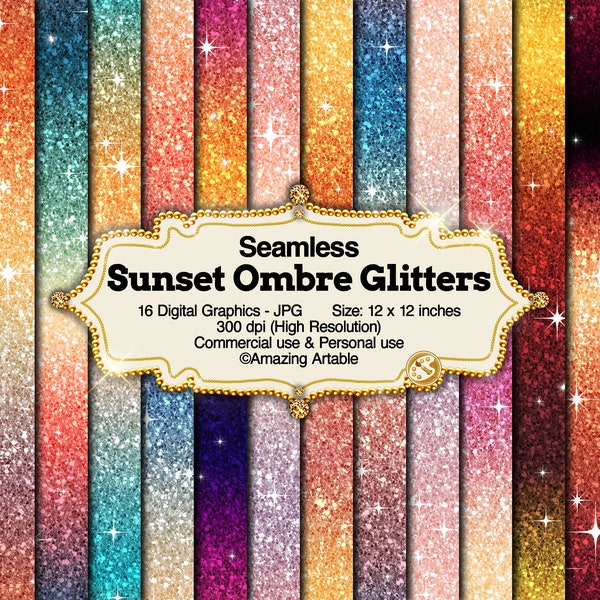 Glitter Digital Paper - Etsy
