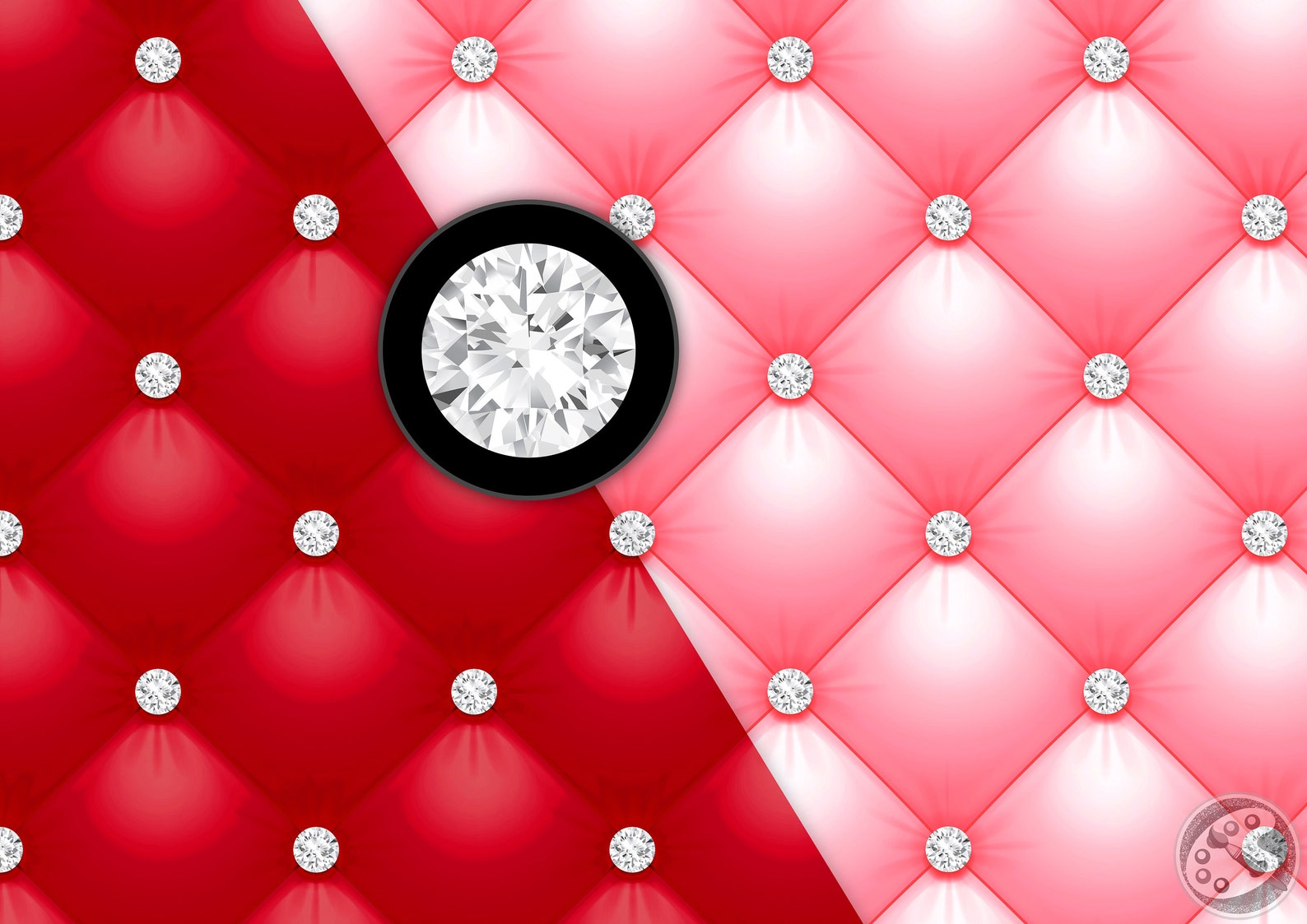 Red Diamond Tufted Digital Paper: Luxury Seamless Diamond - Etsy