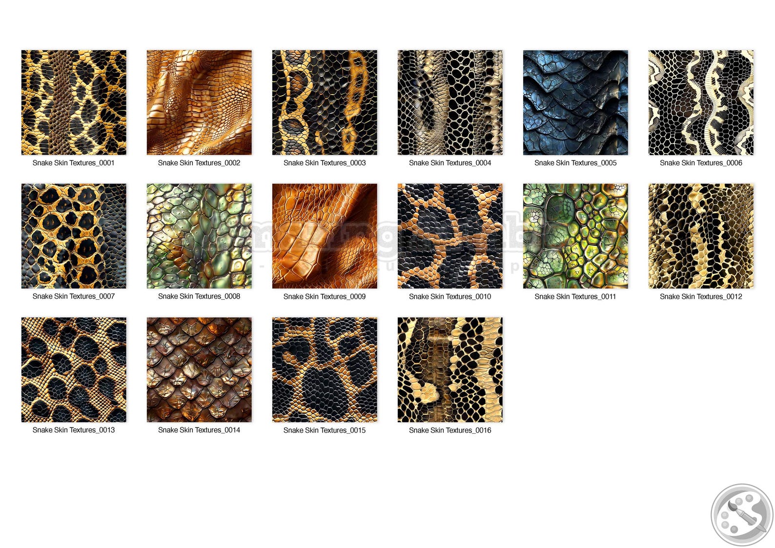 Snake Skin Texture Seamless Digital Paper: Printable Snake Leather ...