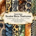 Snake Skin Texture Seamless Digital Paper: Printable Snake Leather ...