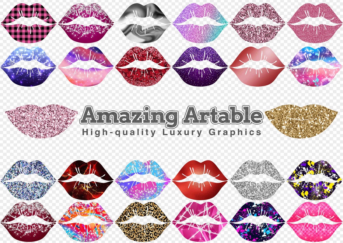 Amazing Lips Clipart: Luxury Lip Clipart Kiss Lip Overlay - Etsy