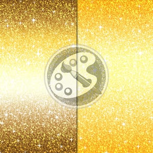 Luxury Ombre Glitter Seamless Digital Paper: Sparkle Gold Glitter ...