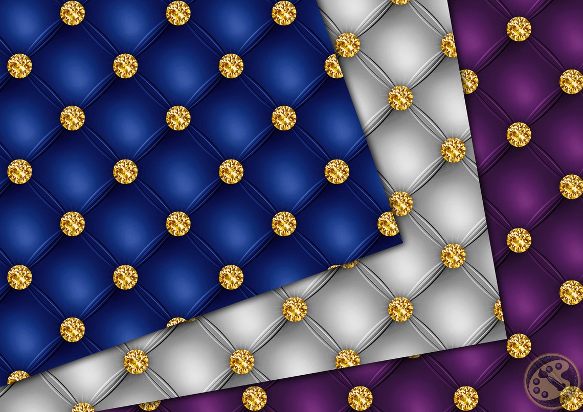 Gold Diamond Tufted Digital Paper: Luxury Seamless Diamond - Etsy