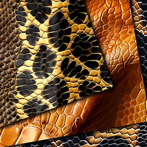 Snake Skin Texture Seamless Digital Paper: Printable Snake Leather ...
