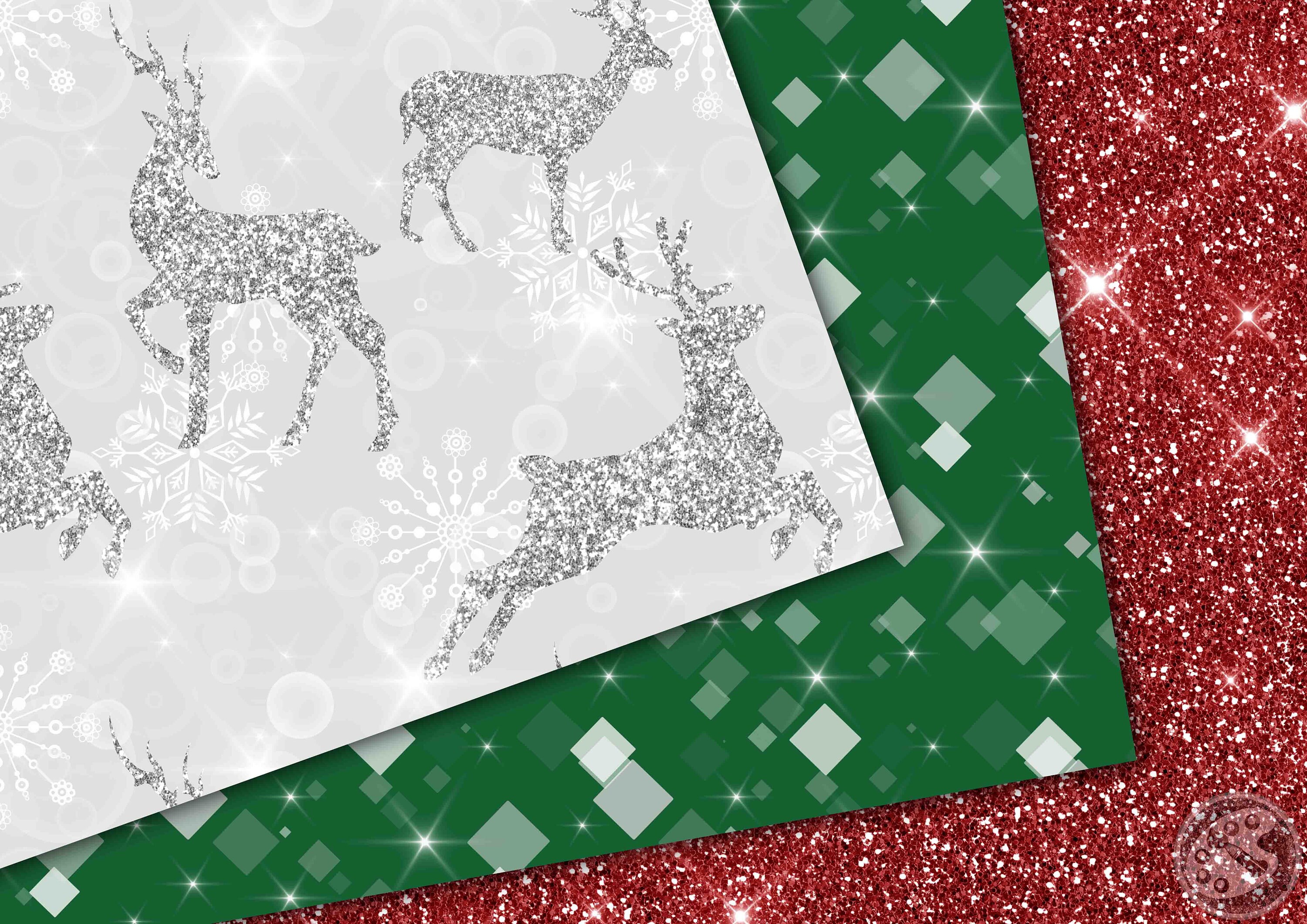 Merry Christmas Digital Paper: Seamless Luxury Christmas Background ...