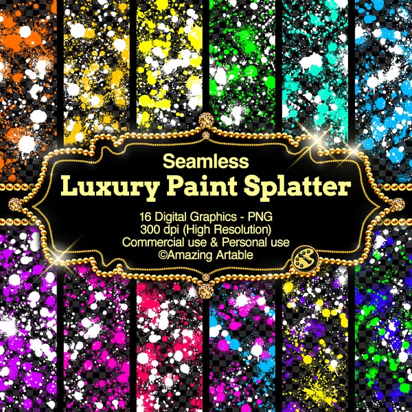 Neon Paint Splatter - Etsy