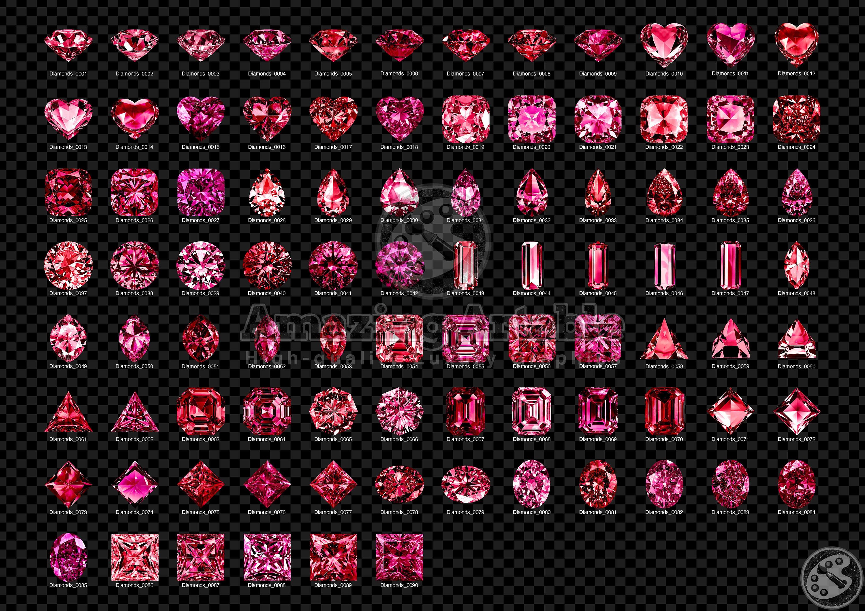 Luxury Ruby Diamonds Clipart: Ruby Gemstones High-quality Ruby Gems ...