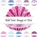 Pink & Blue Seashell Frame Clip Art: Luxury Pink and Blue Seashell ...