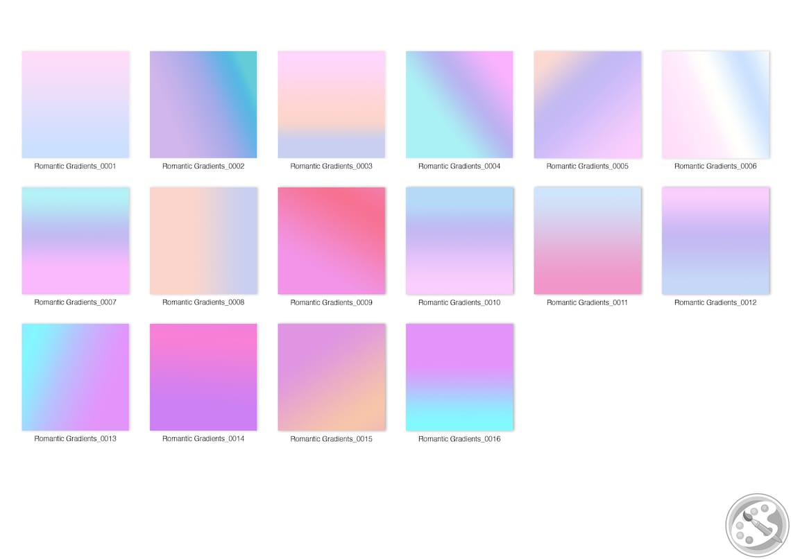Romantic Gradients Digital Paper: Pastel Gradient Pink and - Etsy