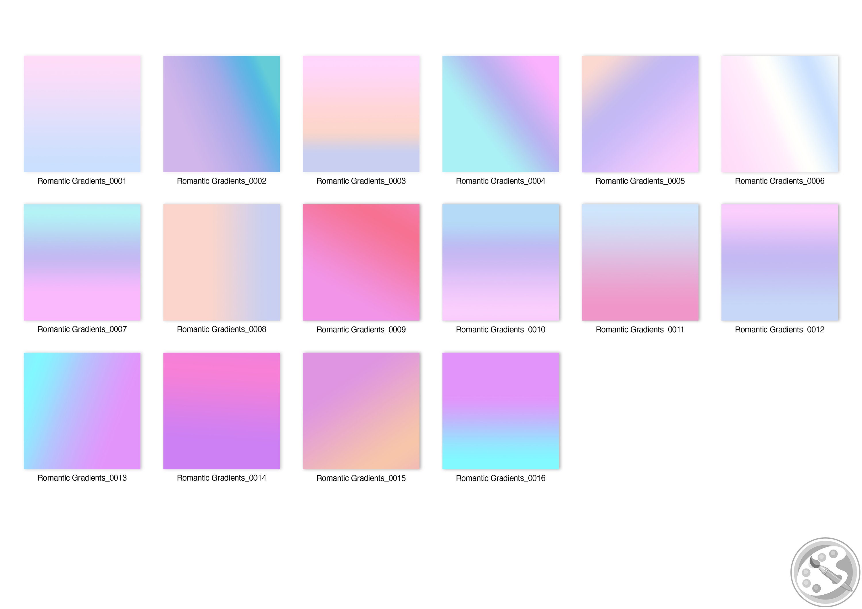 Romantic Gradients Digital Paper: Pastel Gradient Pink and - Etsy