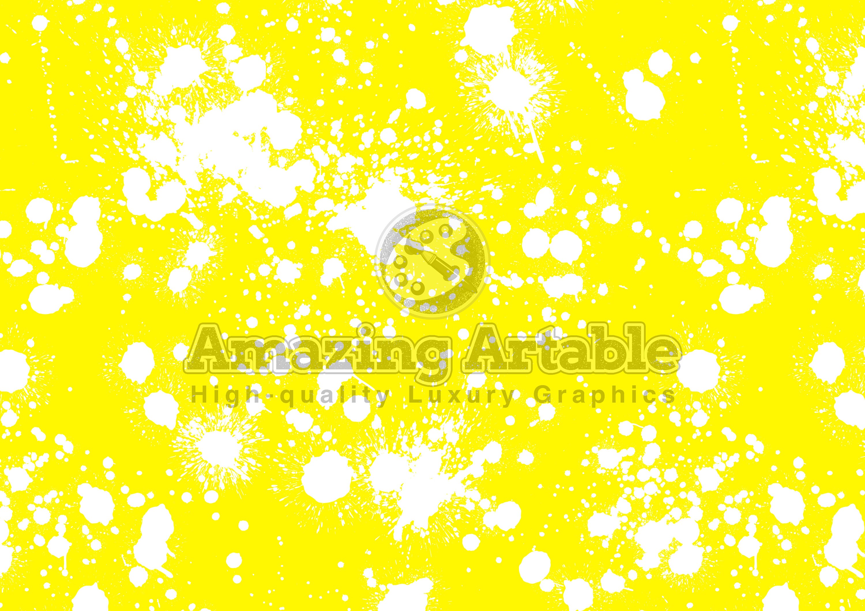 Yellow & Black Paint Splatter Seamless Digital Paper: Black and White ...