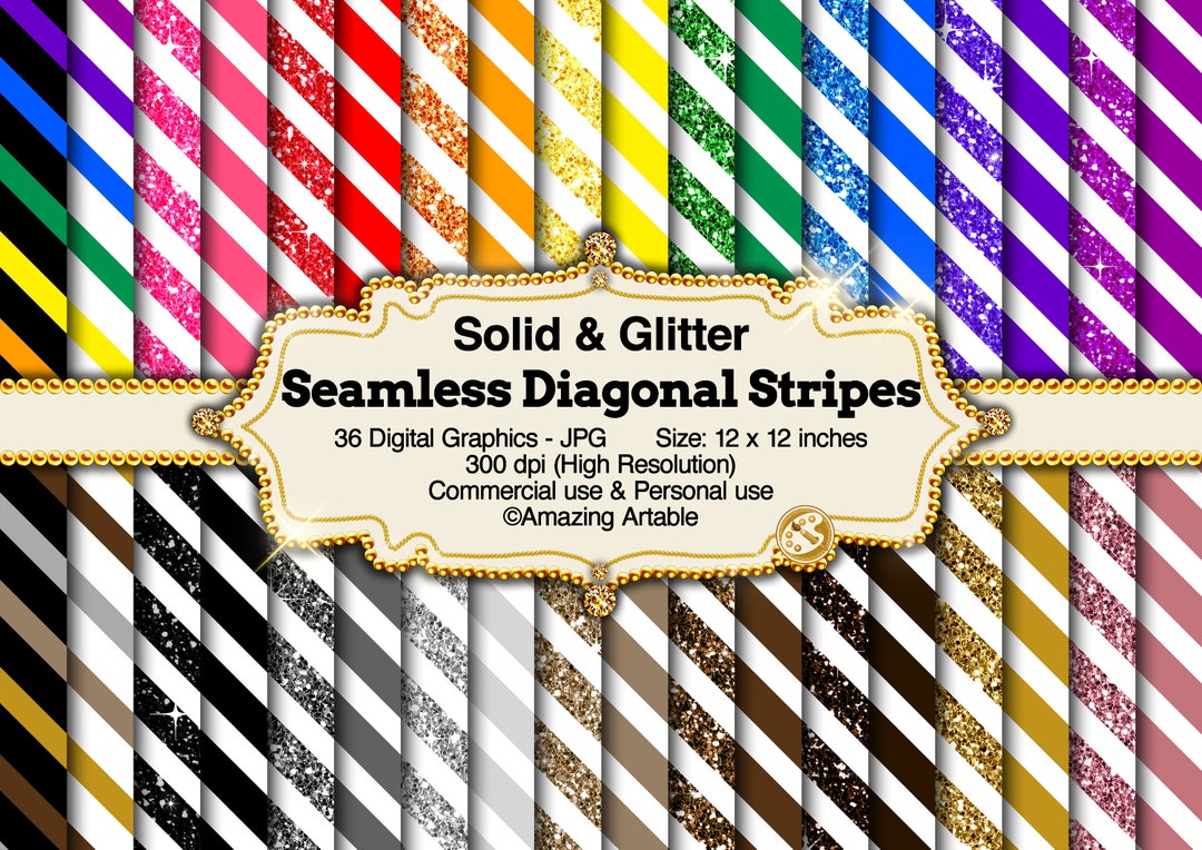 Diagonal Striped Seamless Digital Paper: Rainbow Stripe Digital Paper ...